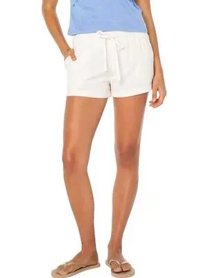 Roxy Laguna Linen Blend Drawstring Shorts - Dew