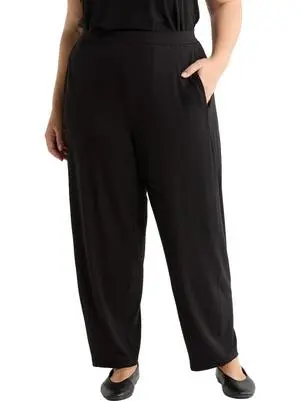 Eileen Fisher Jersey Ankle Lantern Pants - Black