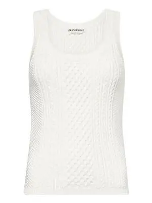 JW Anderson Scoop-neck Cable-knit Tank Top - Ivory