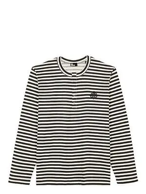 The Kooples Striped Long-sleeved Cotton-jersey T-shirt - Light Beige