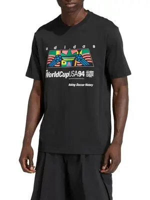 Adidas Fifa World Cup 94 Cotton Graphic T-shirt - Black