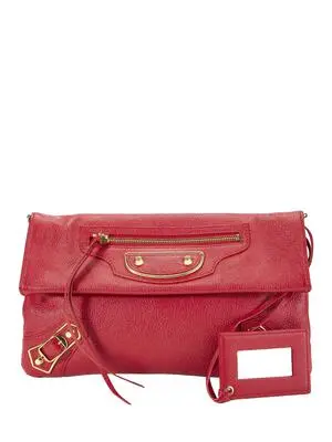 Balenciaga Chevre Classic Clutch - Red