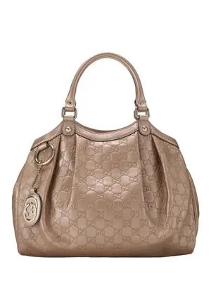 Gucci Metallic Sukey Tote - Pink
