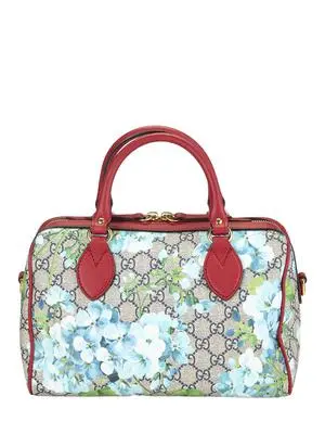 Gucci Gg Supreme Canvas Blooms Boston - Red