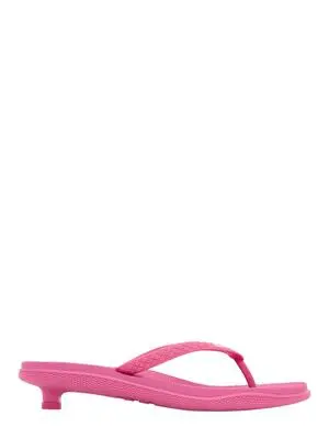 BLOUMME Rubber Kitten Heel Thong Sandals - Pink