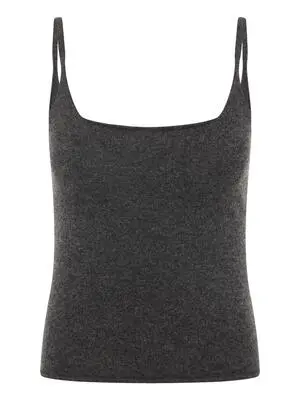 ST. AGNI Slim Wool-cashmere Tank Top - Dark Grey
