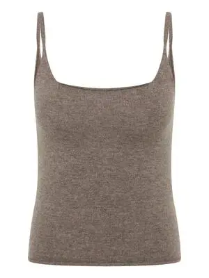 ST. AGNI Slim Wool-cashmere Tank Top - Grey