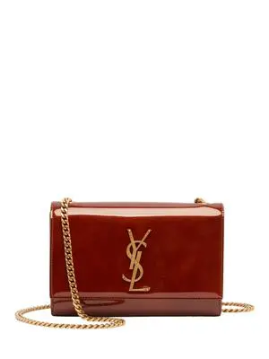 SAINT LAURENT Small Kate Patent Leather Shoulder Bag