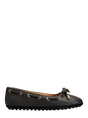 TOD'S Nappa Leather Ballerinas - Black