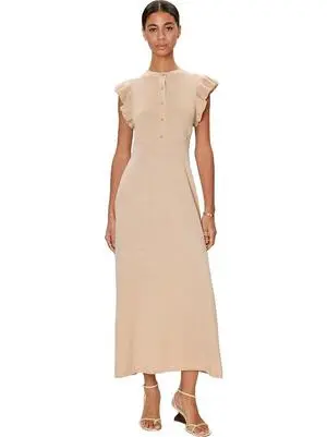 Rebecca Taylor Rhea Sweater Midi Dress - Oatmeal