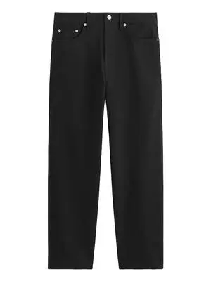 Cos Dome Relaxed-fit Straight-leg Jeans - Black
