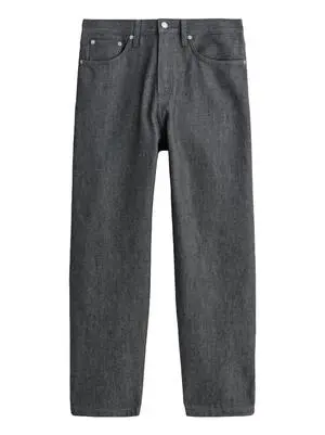 Cos Dome Relaxed-fit Straight-leg Jeans - Dark Grey