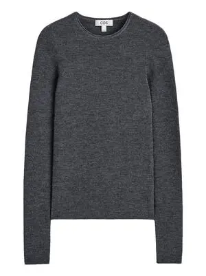 Cos Seamless Merino Wool Top - Gray