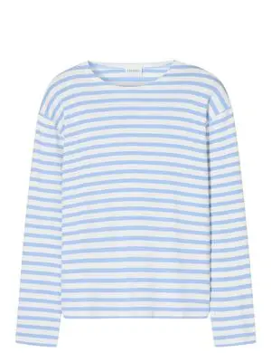 Closed Striped T-shirt - Sky Blue