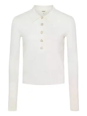 L'Agence Buttoned Knitwear - White