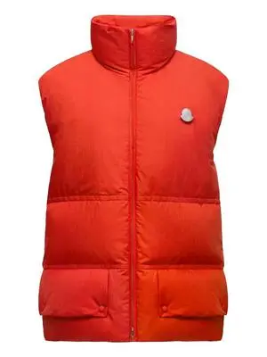 Moncler Logo-detail Quilted Gilet - Red