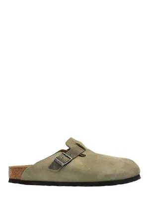 BIRKENSTOCK Boston Bs Suede Clogs - Green