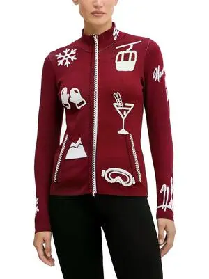 NEWLAND Graphic Zip Ski Top - Red