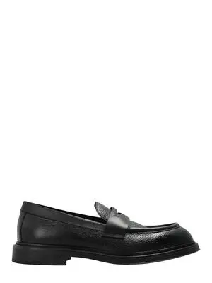 Emporio Armani Leather Loafers - Black