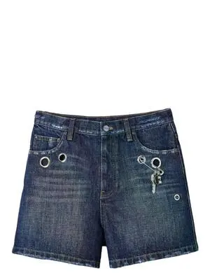 Marc Jacobs Grommet Denim Shorts - Blue
