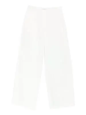 Peserico Front-pleat Trousers - White