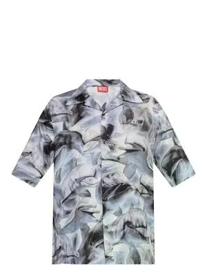 DIESEL S-brack Dolphin-print Shirt - Grey
