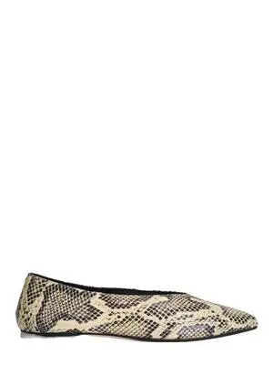 AeydĒ Printed Pointed Toe Flats - Neutrals
