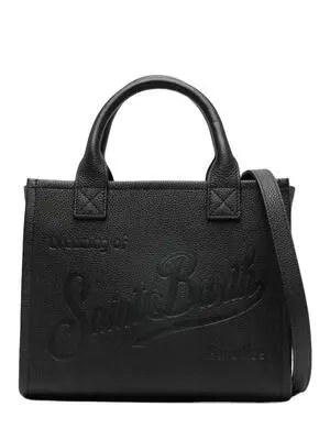 MC2 SAINT BARTH Midi Vanity Debossed Top-handle Tote Bag - Black