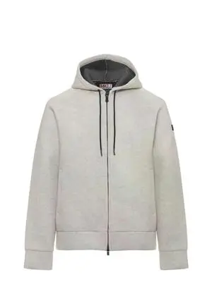 MC2 SAINT BARTH Hooded Zip-front Sweatshirt - Neutrals