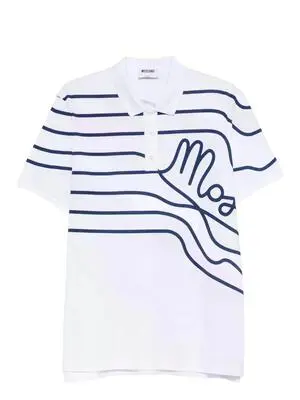Moschino Button Polo Shirt - White