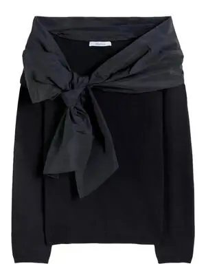 Max Mara Bow Detail Sweater - Black