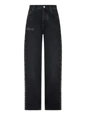 Amiri Embellished Five-pocket Jeans - Black