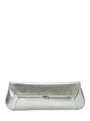 Amina Muaddi Ami Clutch - Silver