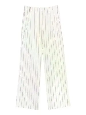 Peserico Pinstripe Trousers - White