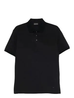Emporio Armani Textured Polo Shirt - Blue