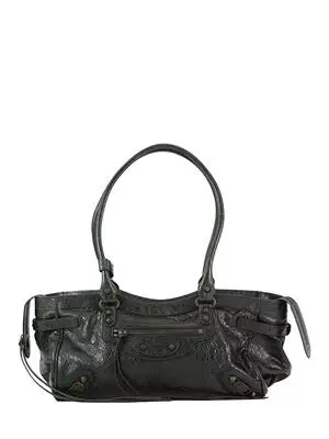 Balenciaga Le City East West Shoulder Bag - Black