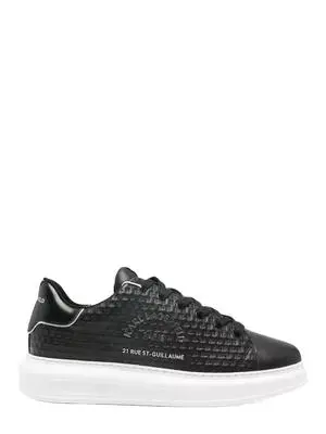 Karl Lagerfeld Kpri Microgram-pattern Sneakers - Black