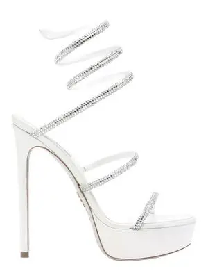 Rene Caovilla Cleo Stiletto Sandals - White