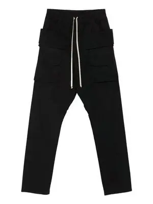 Rick Owens Drawstring Cotton Trousers - Black
