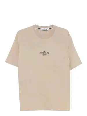 Stone Island Logo-print T-shirt - Neutrals