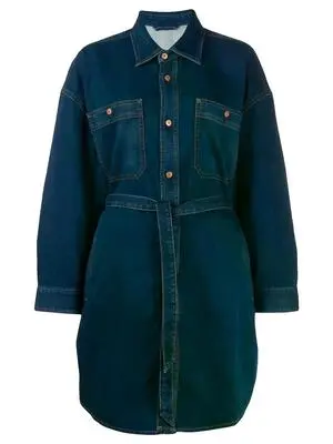 DIESEL Denim Shirt Dress - Blue