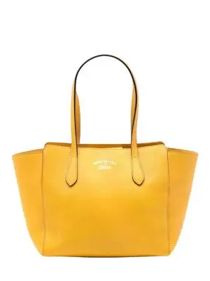 Gucci Calfskin Swing Tote Bag - Yellow