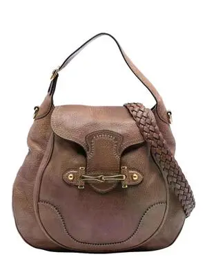Gucci Leather Pelham Satchel - Brown
