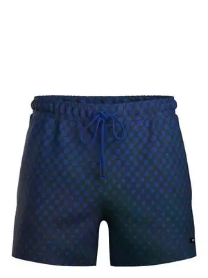 BOSS Patterned Swim Shorts - Blue