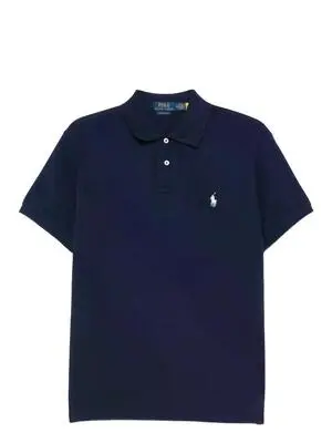 Polo Ralph Lauren Button Logo-detail Polo Shirt - Blue