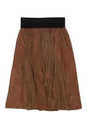 Bimba Y Lola Plated Midi Skirt - Neutrals