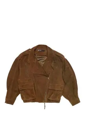 Bimba Y Lola Zip-fastening Suede Jacket - Brown