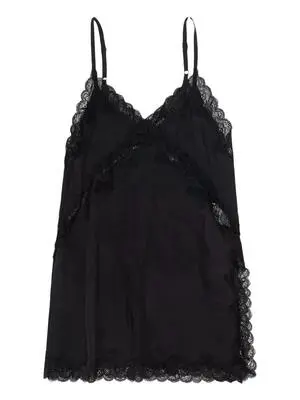 Bimba Y Lola Lace-trimmed Top - Black