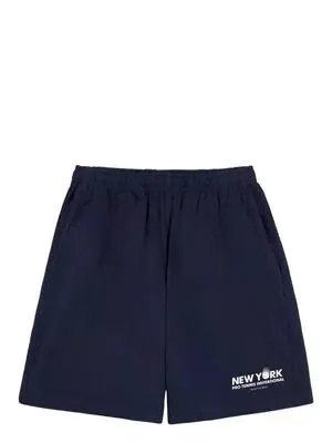 SPORTY & RICH Print-detail Track Shorts - Blue