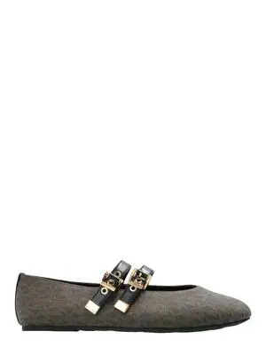 Michael Kors Buckle-strap Ballet Flats - Brown